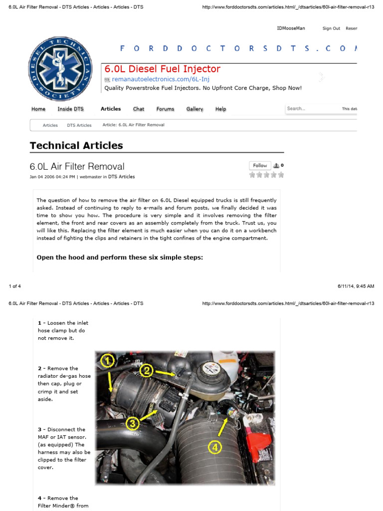 6 - 0L Air Filter Removal | PDF | Vehicle Technology | Engines