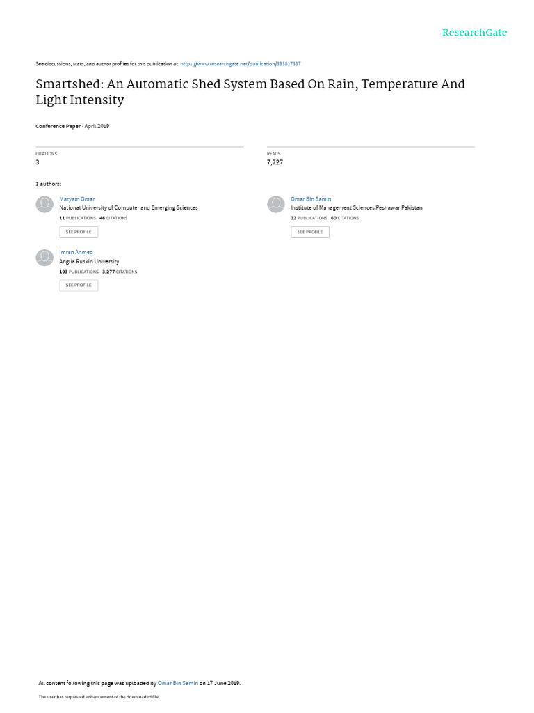 Smartshed: An Automatic Shed System Based On Rain, Temperature and Light Intensity | Download ...