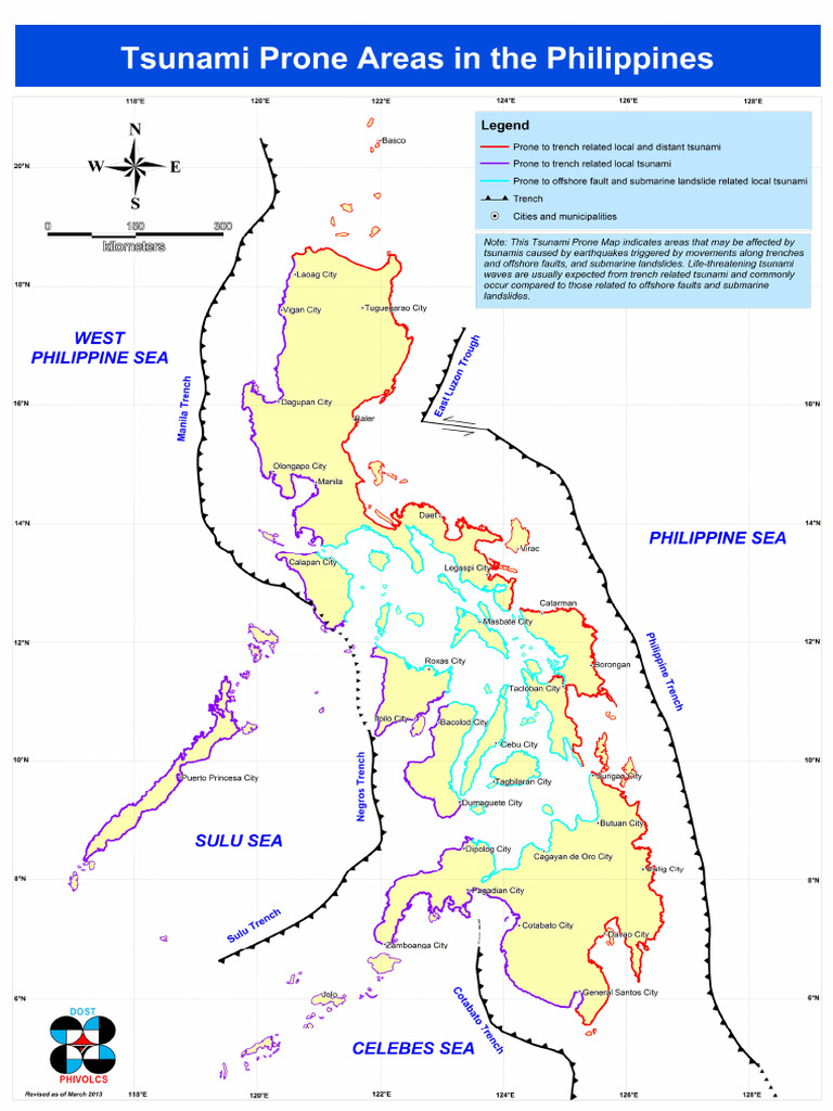 Hazard Map Tsunami Prone Areas | PDF