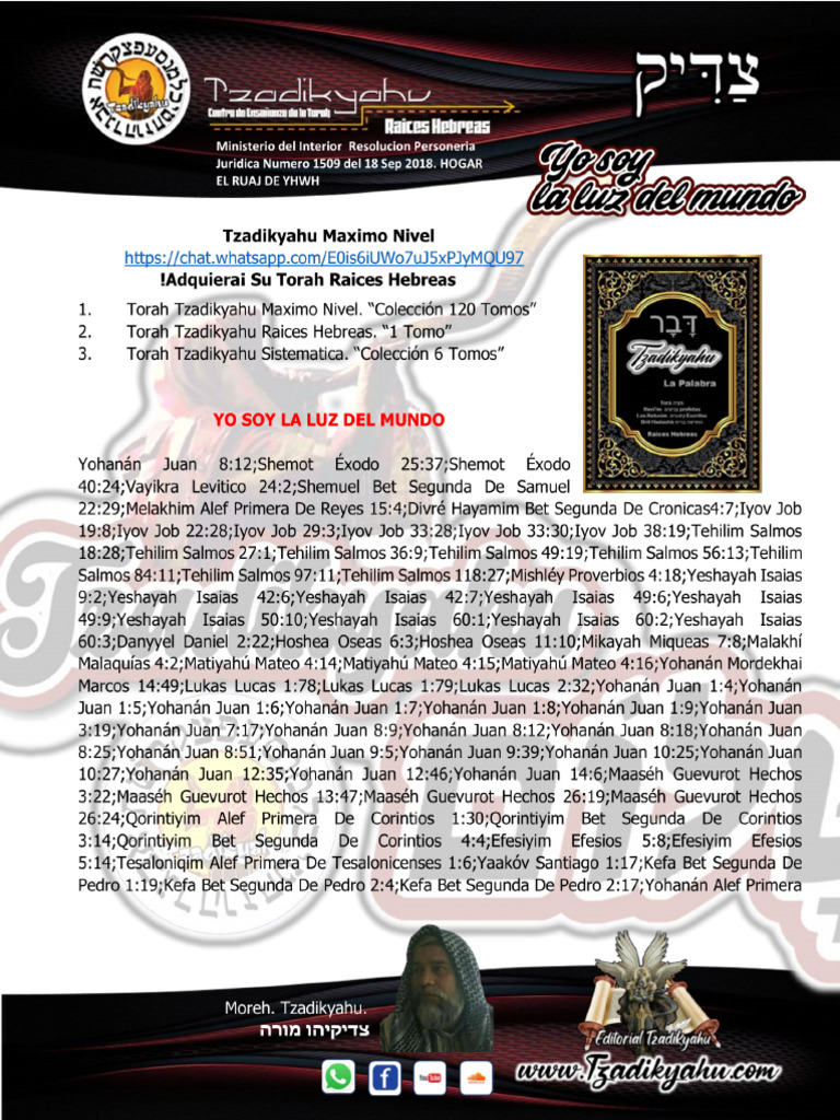 Tzadikyahu - Juan 8-12 | PDF