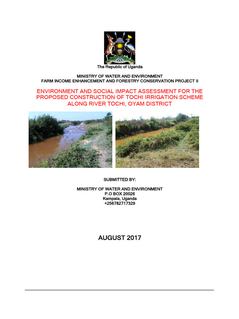 ESIA Report Tochi Irrigation Scheme | PDF | Environmental Impact ...
