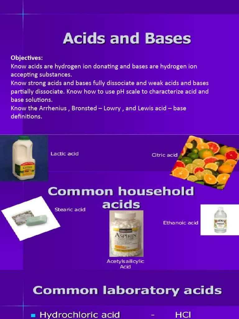 Acid Base Theories GR 9 | PDF