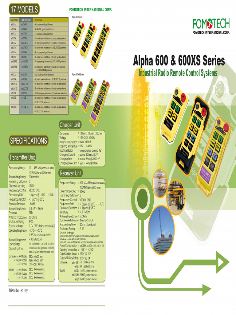 Fomotech Alpha-600 Series | PDF