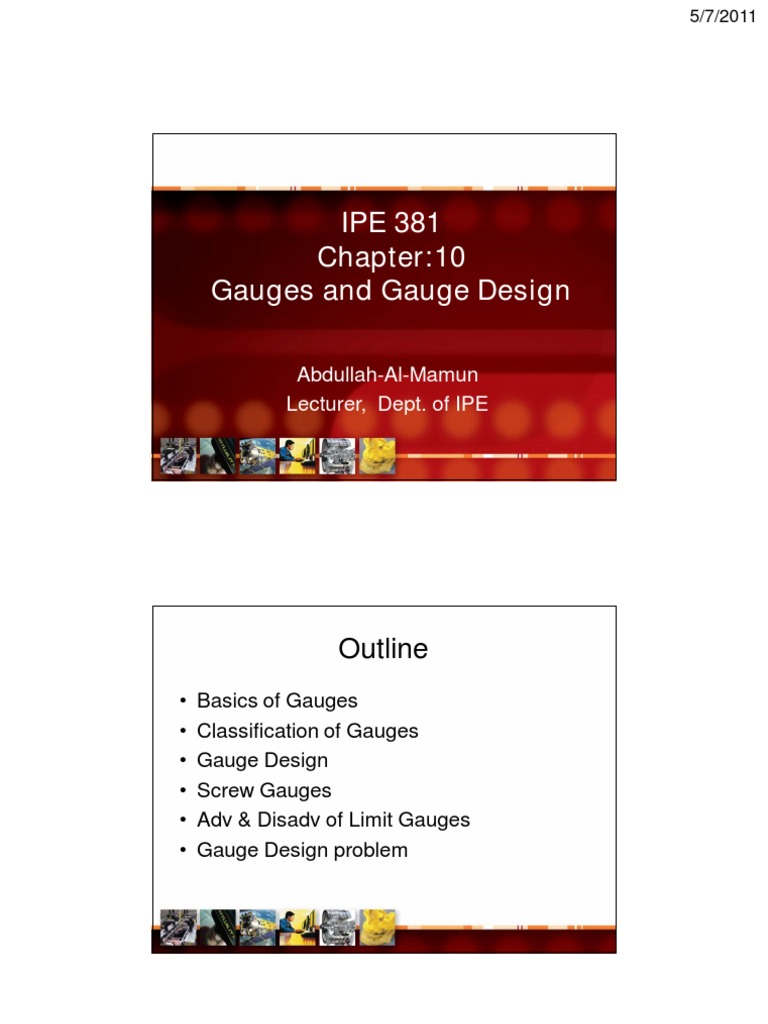 Gauges and Gauge Design | PDF | Engineering Tolerance | Screw