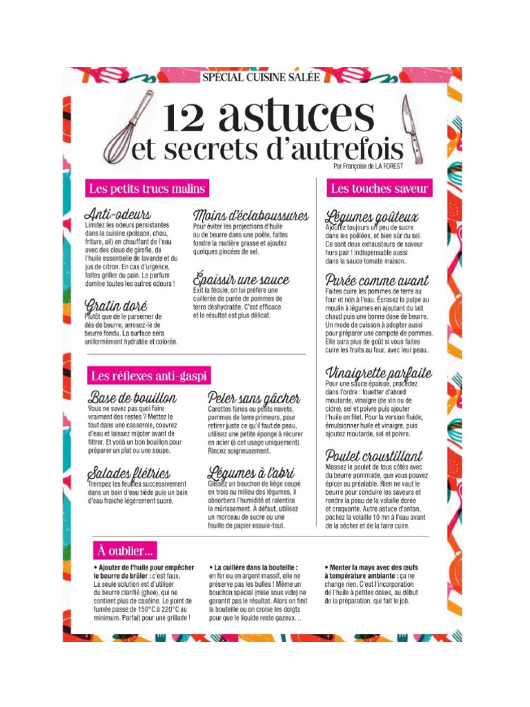 12 Astuces Et Secrets D'autrefois | PDF