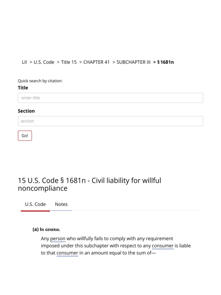 Consumer Credit Liability Rules | PDF | Legal Liability | Damages