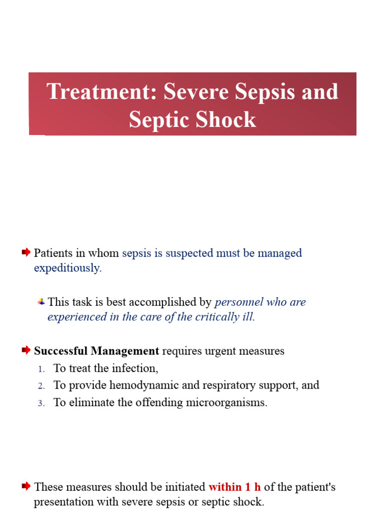 Treatment | PDF | Sepsis | Shock (Circulatory)
