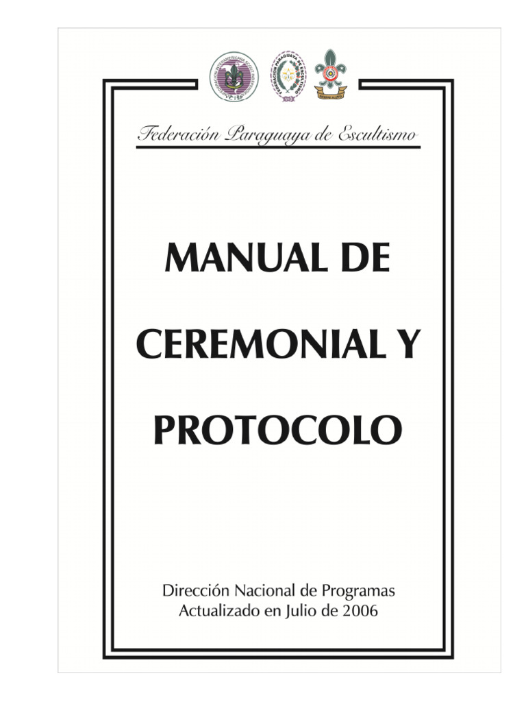 Ceremonial y Protocolo | PDF | Exploración | Organizaciones juveniles