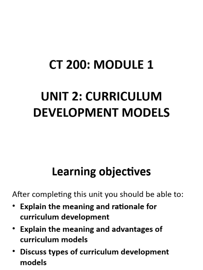 CT 200 Module 1 Unit2 | PDF | Curriculum | Educational Assessment