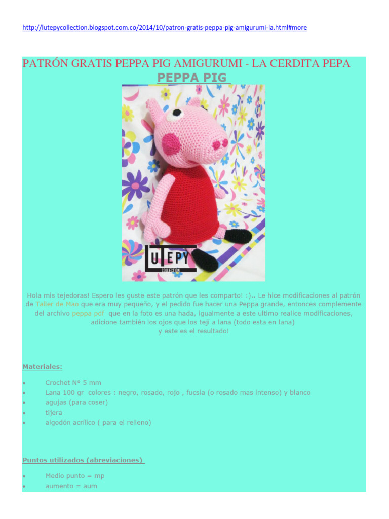 PEPA PIG grande-lutepy | PDF | Textiles