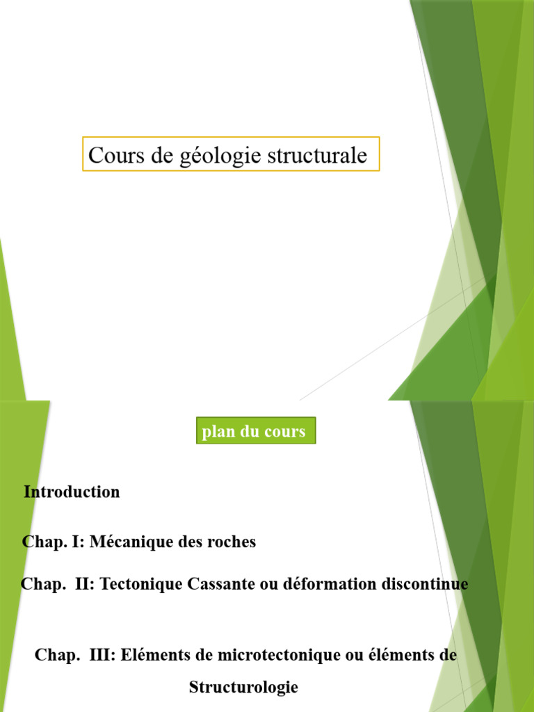 Cours Structurale | PDF | Faille (Géologie) | Géologie