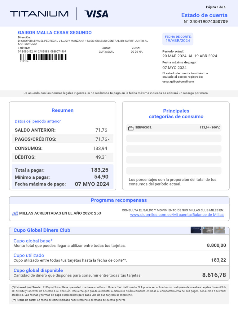 ComprobanteVirtual4_2024 | PDF | Impuesto al valor agregado | Tarjeta ...