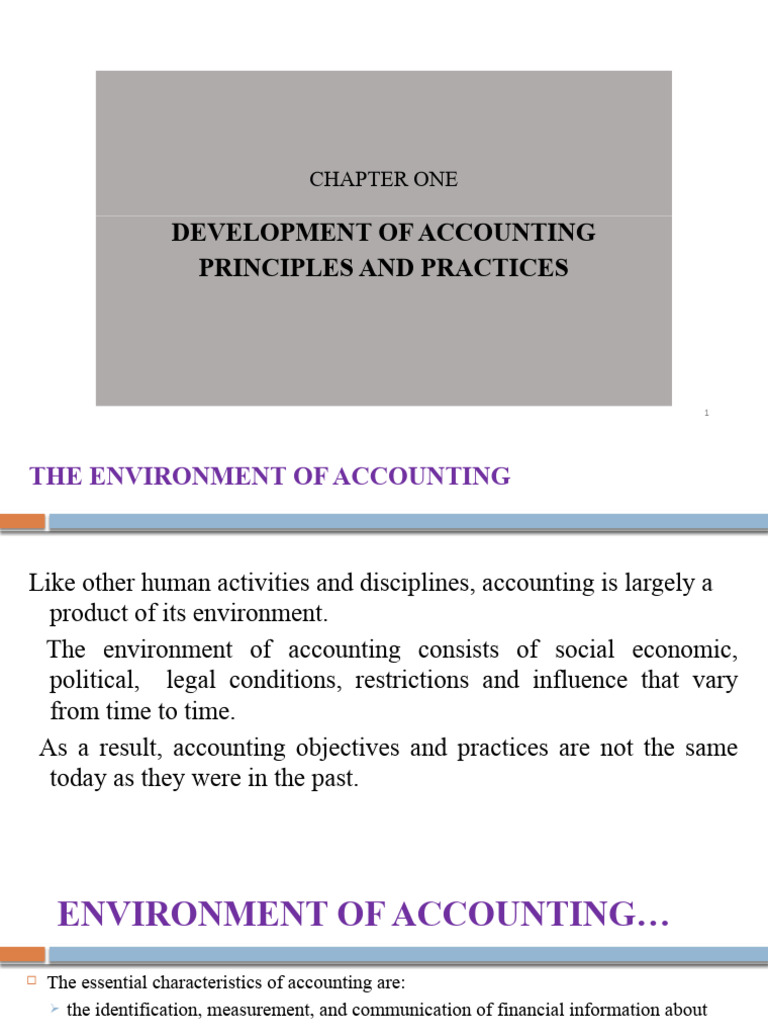 Ifa-I Chapter One | PDF | Generally Accepted Accounting Principles ...