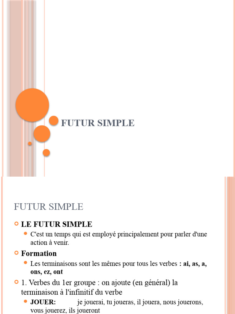 Guide complet sur le futur simple | PDF | Verbe | Linguistique