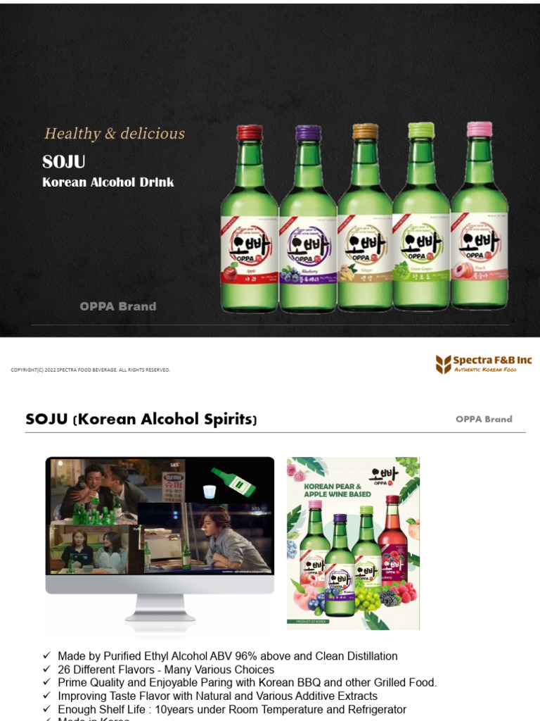 (Brochure) Korean Soju Details | Download Free PDF | Alcoholic Beverages | Drink