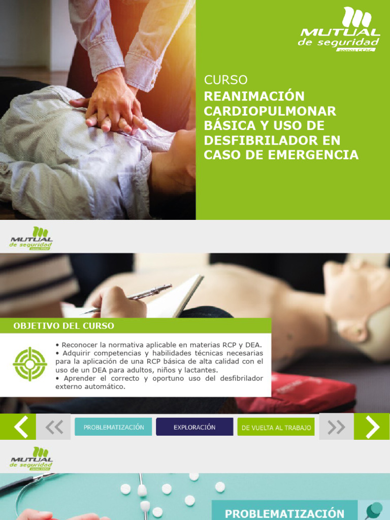 Presentación Taller RCP Reanimación Cardiopulmonar 2023 | PDF | Reanimación cardiopulmonar ...