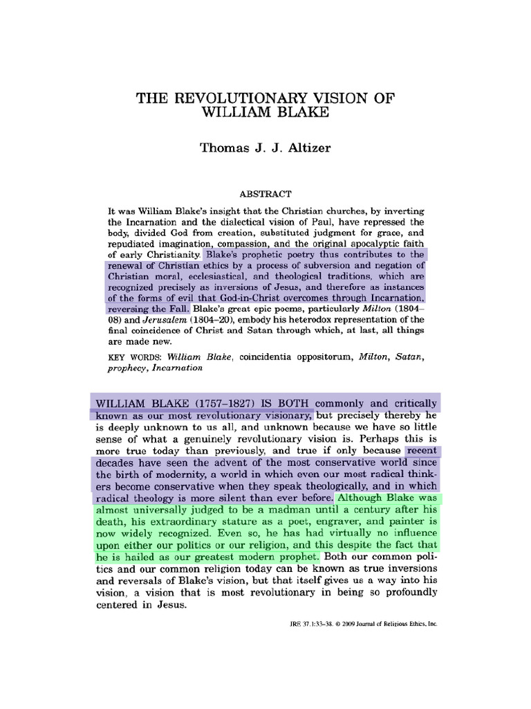 The revolutionary vision of William Blake | PDF