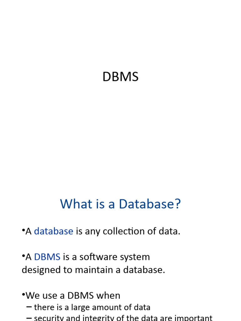 1-Class 1 - Introduction To Database-24-04-2023 | PDF | Databases | Backup