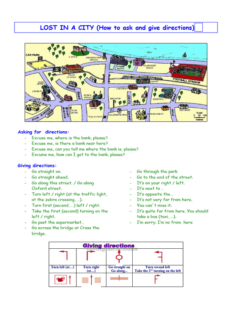 Teaching Directions in English | PDF | Transport