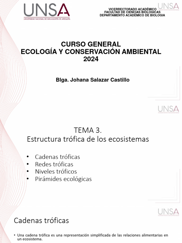 Tema 3. Estructura Trófica de Los Ecosistemas | PDF | Red alimentaria | Ecología