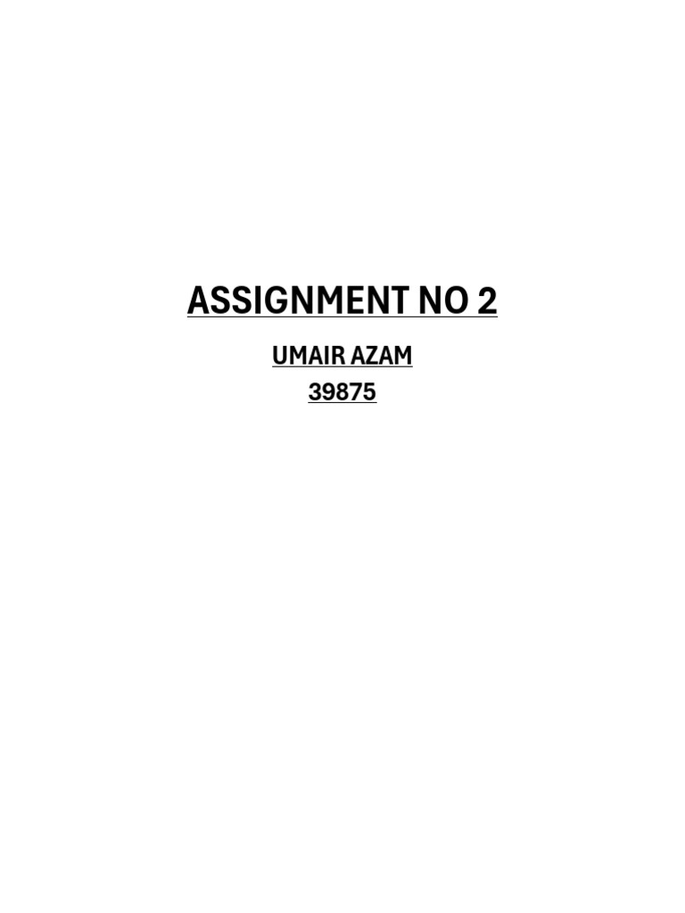 Assignment No 2 Pdf Software Development Process Agile Software Development 9569