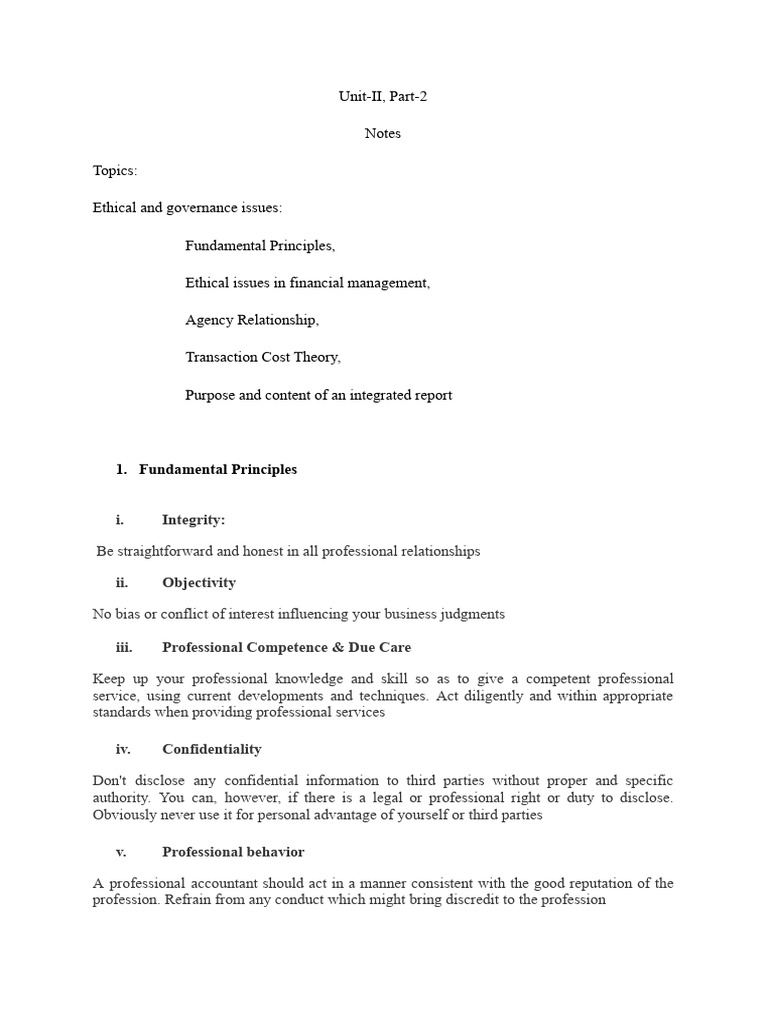 Study Notes, Unit-2, Part-2 | PDF | Governance | Shareholder Value
