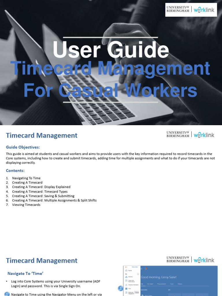 Timecard Management For Casuals | PDF | Login | Cyberspace