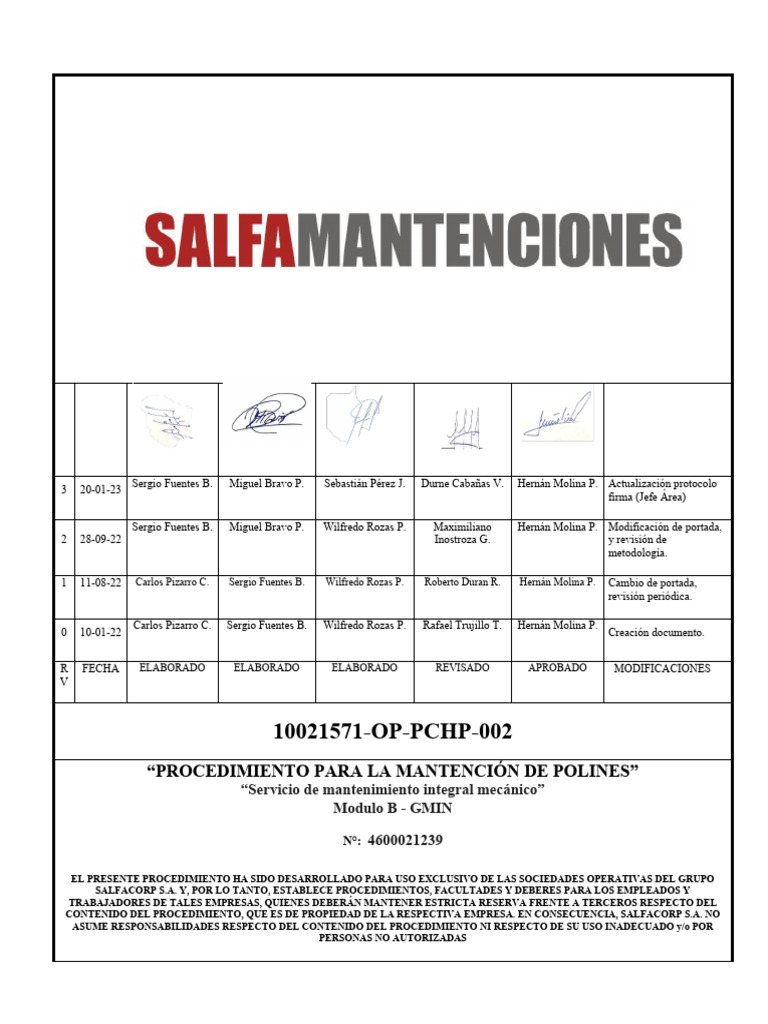 Mantención de Polines y Rodillos | PDF | Negocios | Ciencia y matemáticas