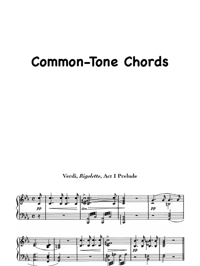 Common-Tone Chords Slides Solution | PDF | Musicology | Musical Techniques