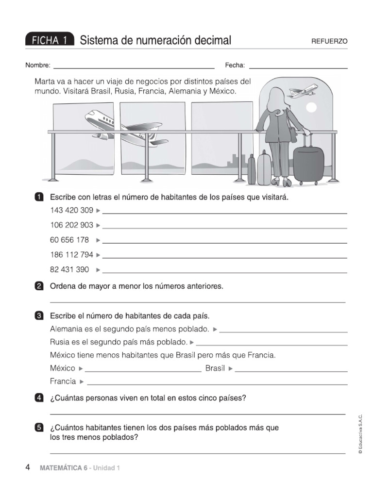 Actividad 6to Grado | PDF