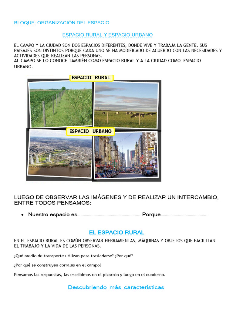 Secuencia Didactica Campo-Ciudad | PDF