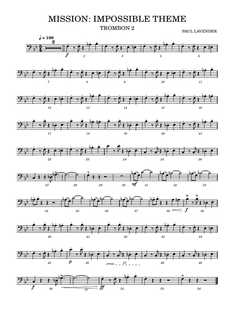 Mission Impossible Theme | PDF