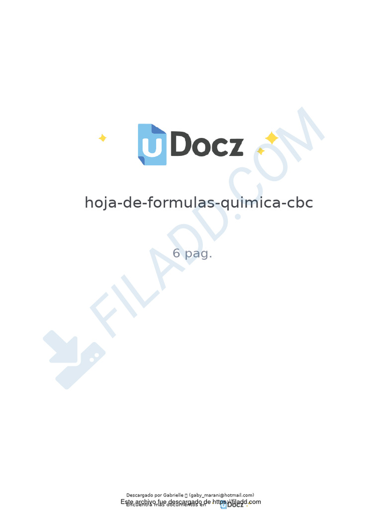 Hoja de Fórmulas Químicas CBC | PDF | Polaridad química | Moléculas