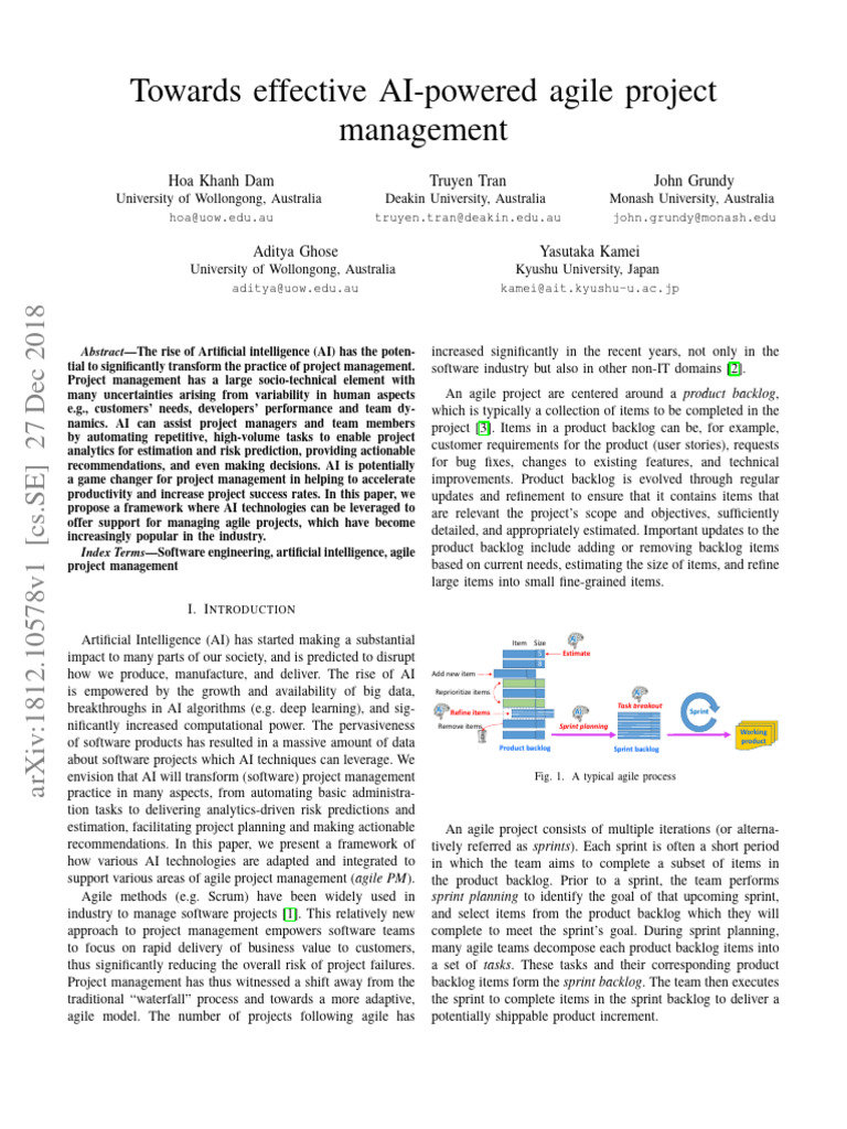 4.towards Effective AI-powered Agile Project Managementpdf | PDF | Agile Software Development ...