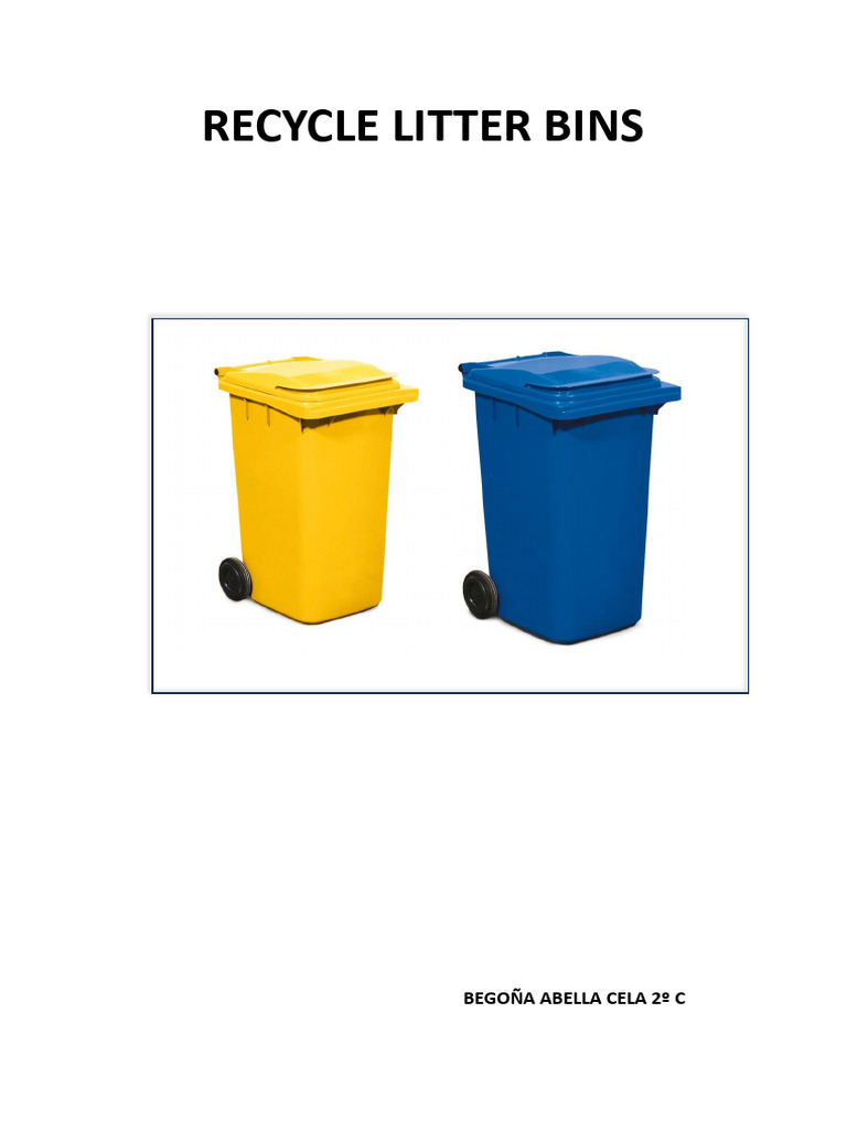 Recycle Litter Bins | PDF | Recycling | Plastic