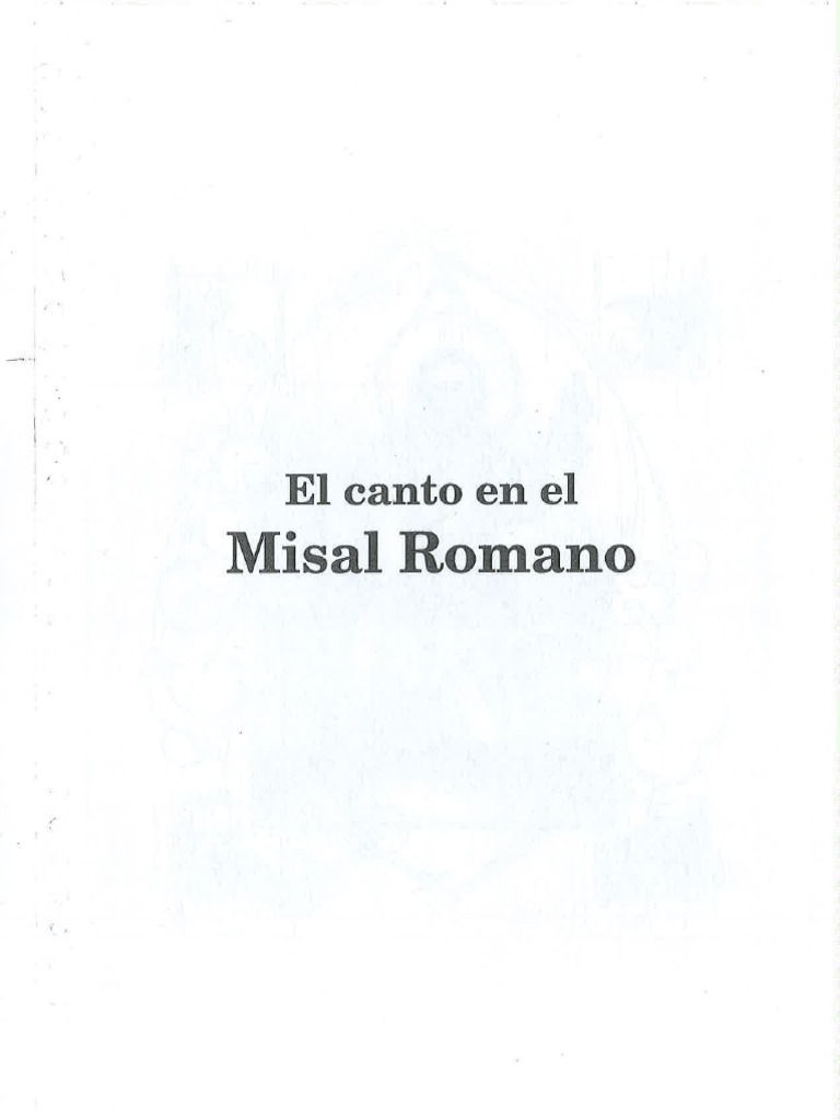 El Canto en El Misal Romano | PDF