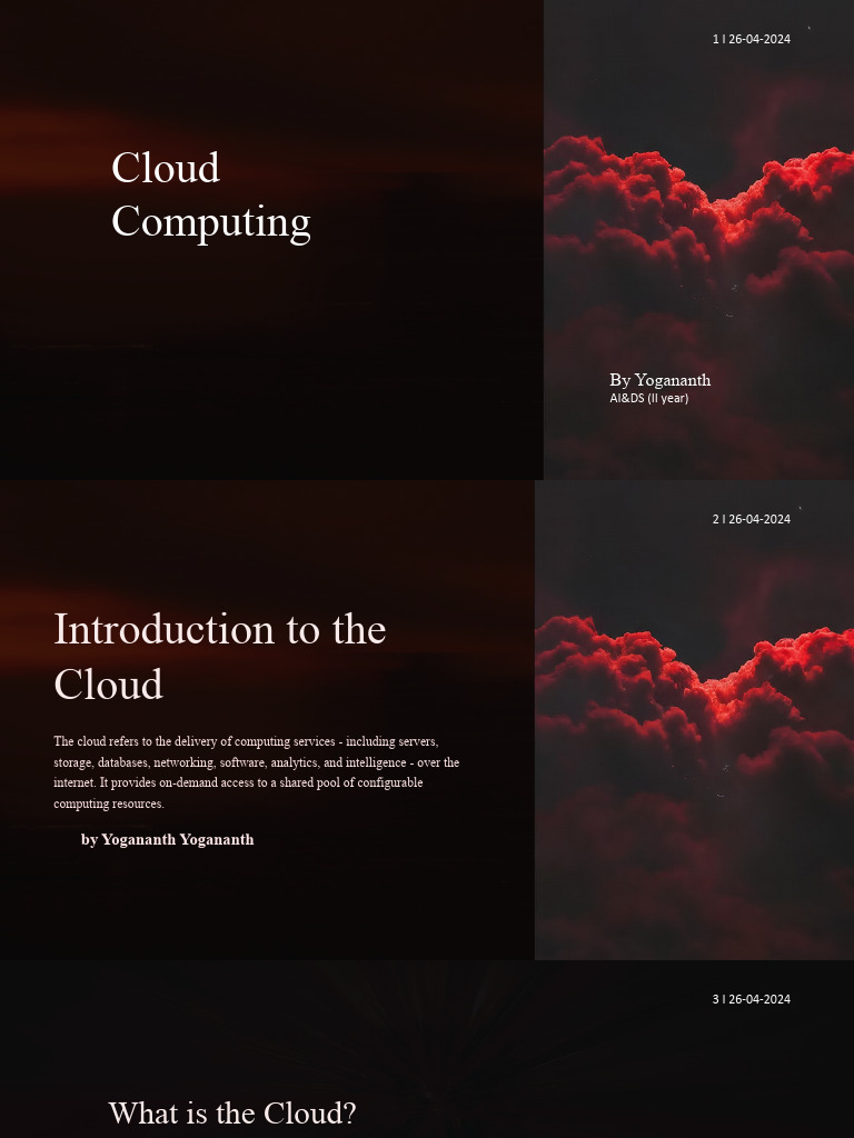 Introduction To Cloud | PDF | Cloud Computing | Software As A Service