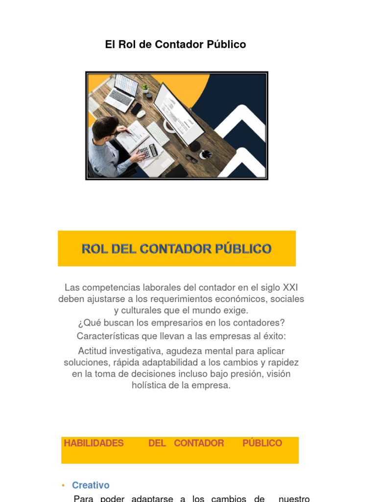 El ROL DEL CONTADOR PÚBLICO | PDF | Contabilidad | Contador