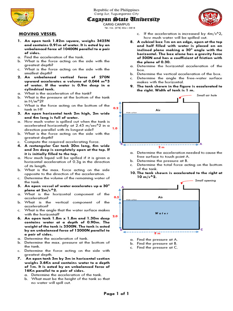 Moving-Vessel Ps Final Term | PDF | Force | Pressure