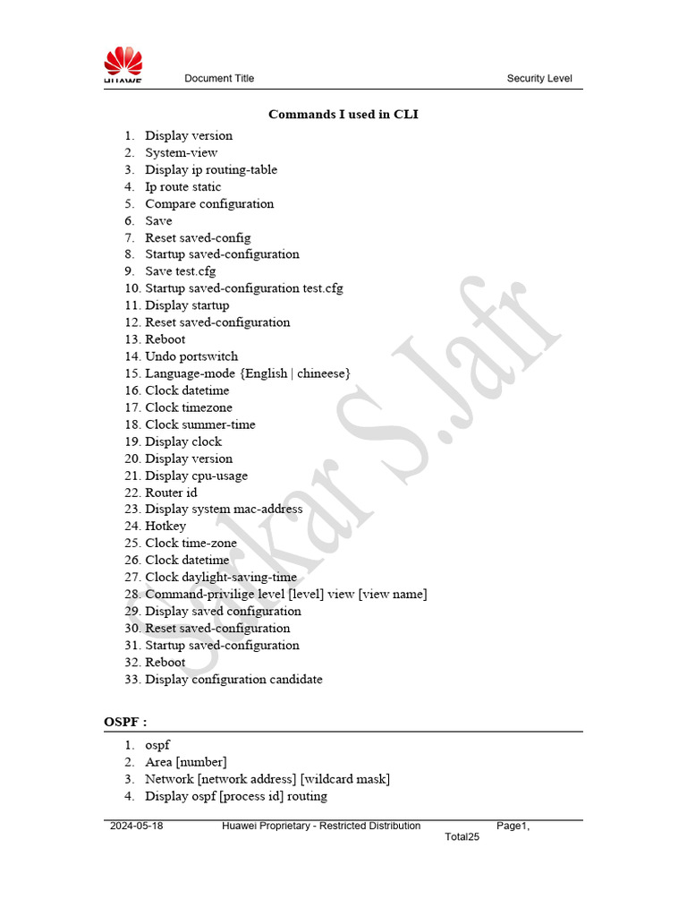 Commands I Used in The CLI | PDF | Networking | Multiprotocol Label Switching