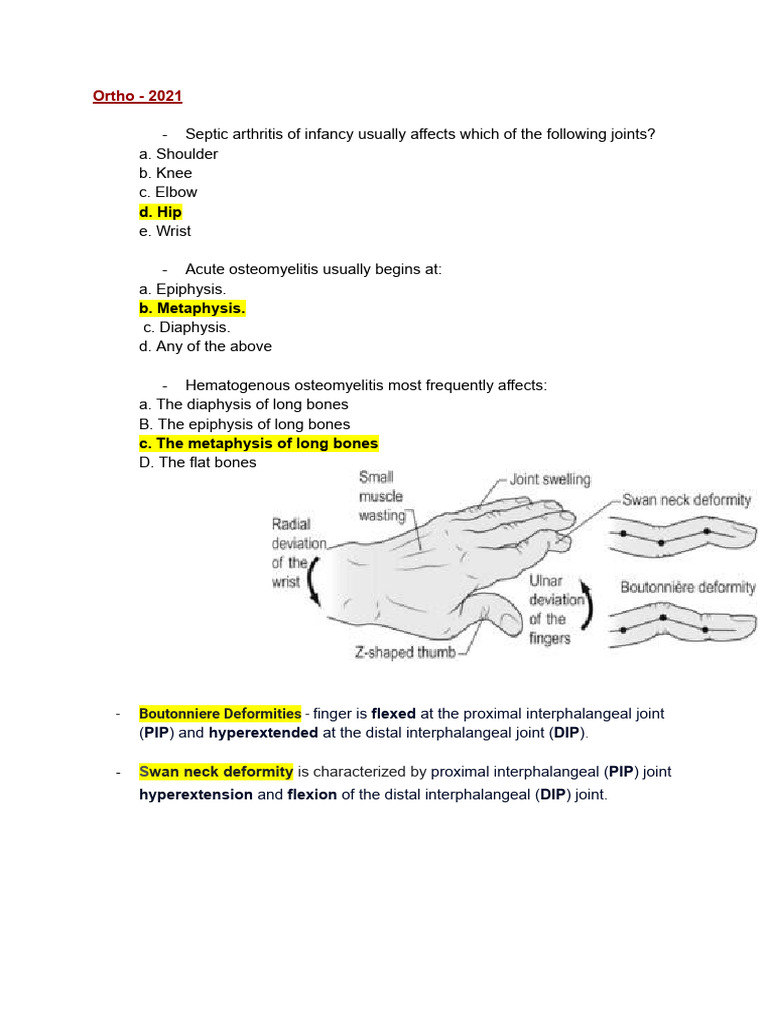Orthopedics 2021 | PDF | Hip | Anatomical Terms Of Motion