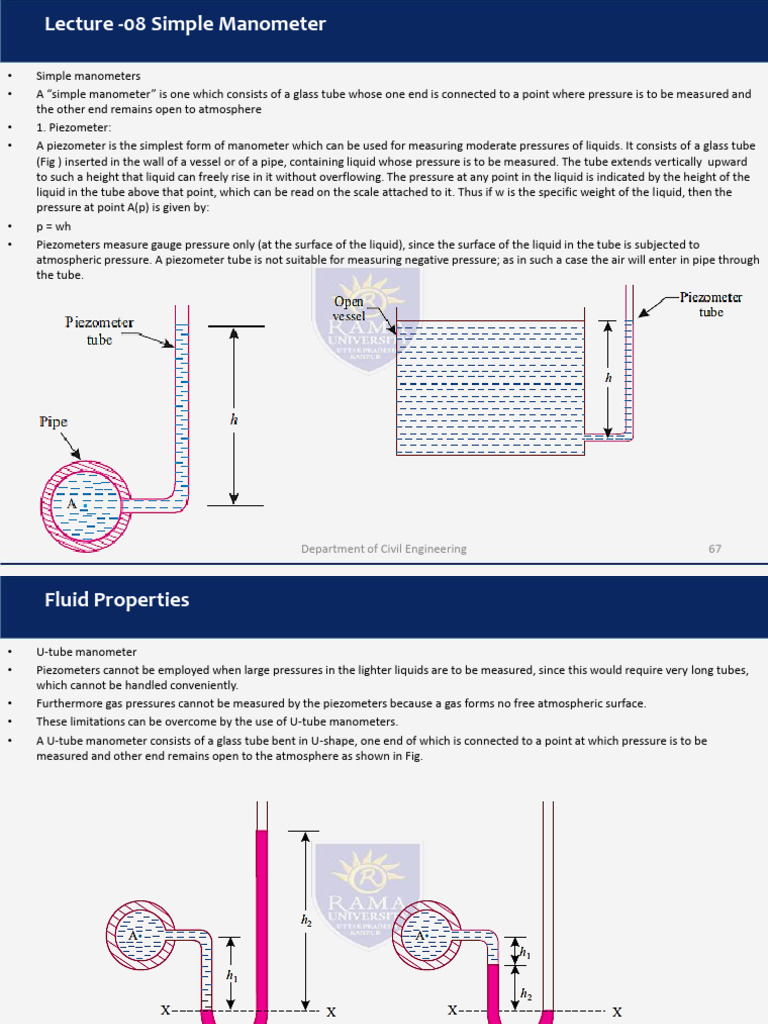 Manometer | PDF | Pressure Measurement | Pressure