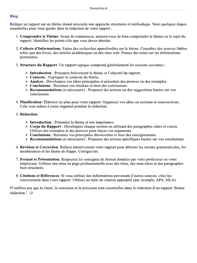 Comment Rediger Un Rapport | PDF