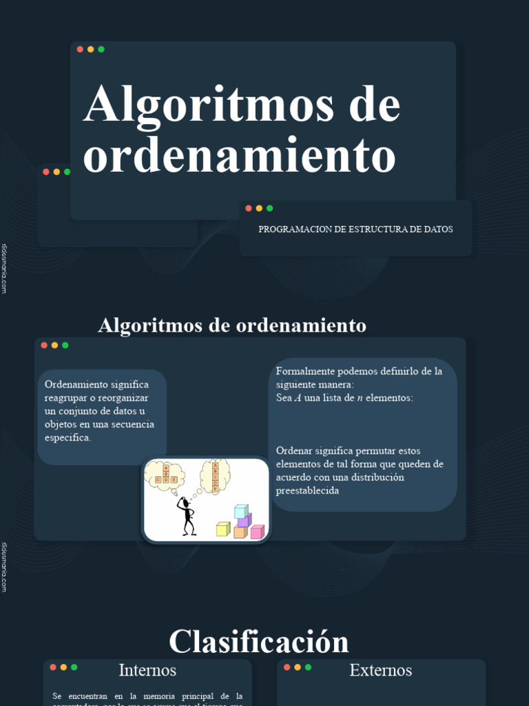 Clase Algoritmos De Ordenamiento Pdf Algoritmos Matemáticas Aplicadas