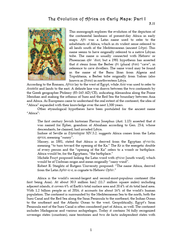 The Evolution of Africa On Early Maps - Part I | PDF | Nile | Africa