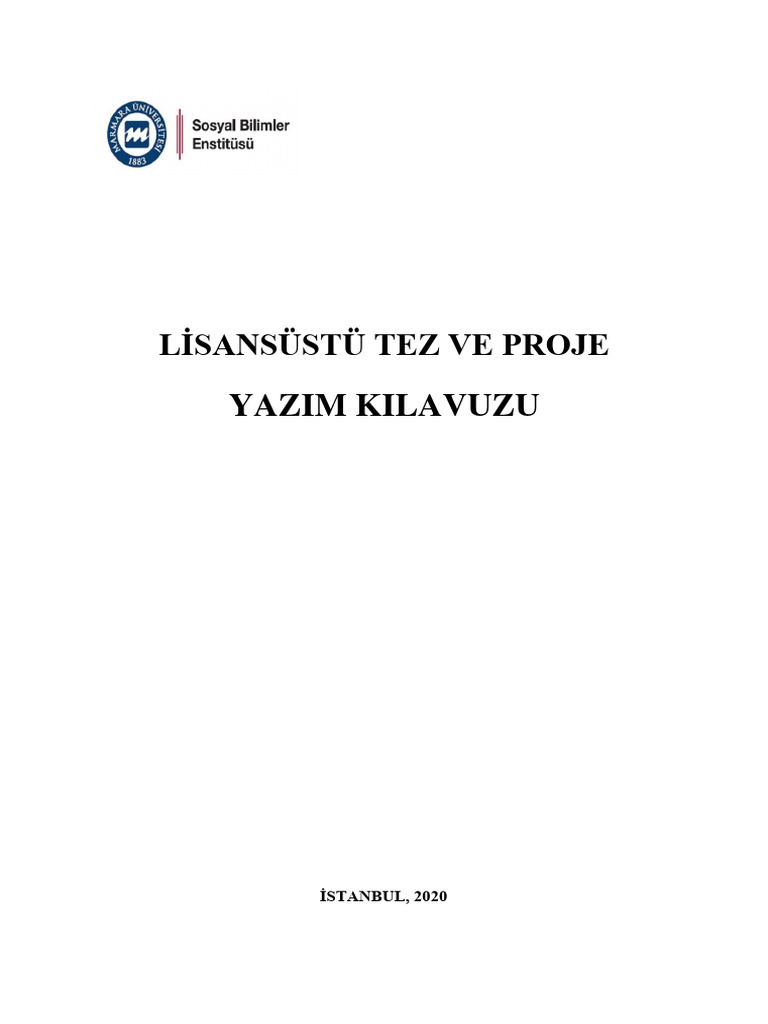 Yeni Tez Yazım Kılavuzu 2023 | PDF