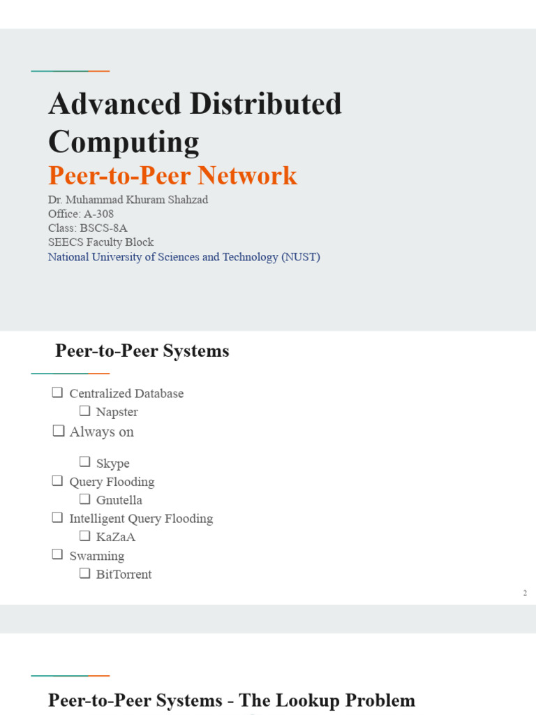 W03-L05 Peer-to-Peer Network | PDF | Peer To Peer | Internet Standards