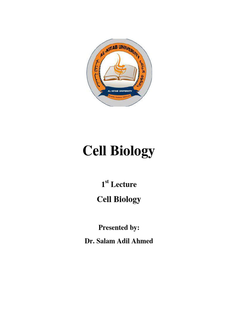 Lec. 1... Cell Biology | PDF | Cell (Biology) | Cell Membrane