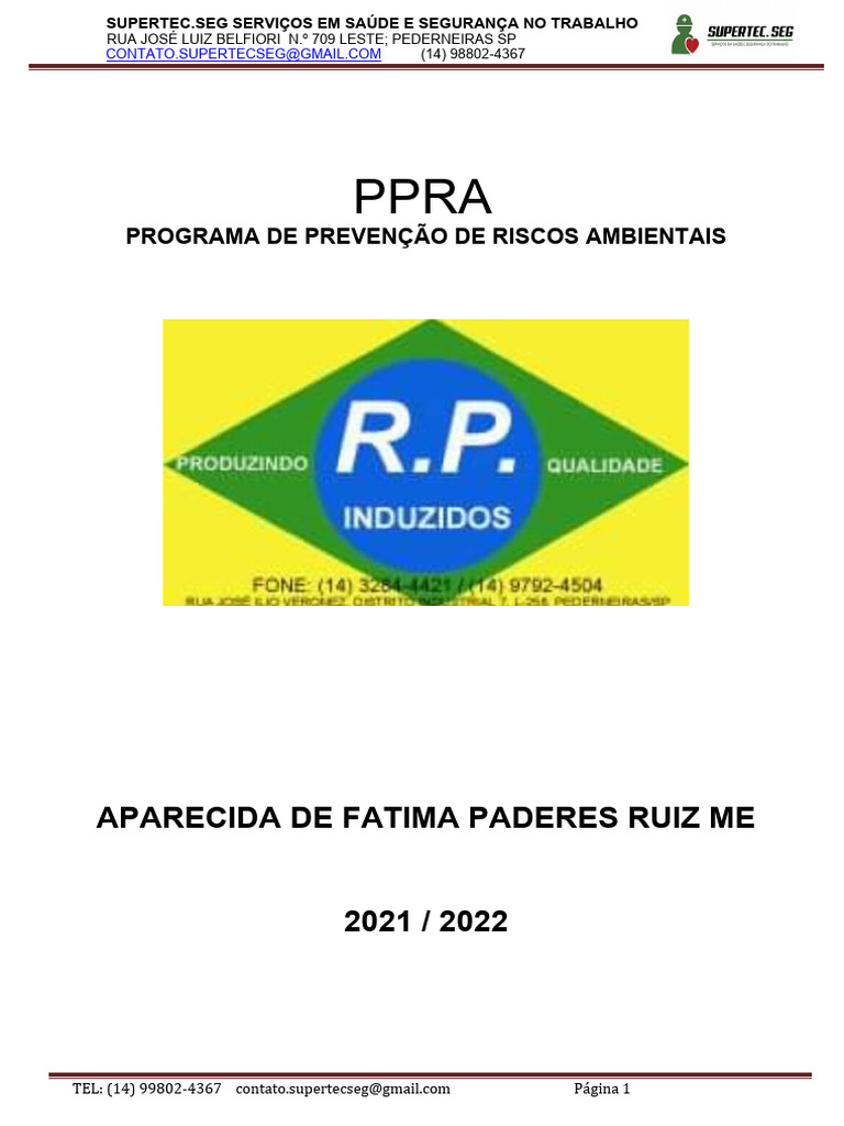 Ppra Atualizado | PDF | Química
