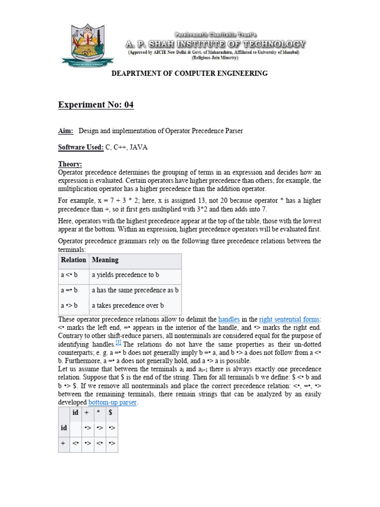 Experiment 4 | PDF | Computing | Computer Programming